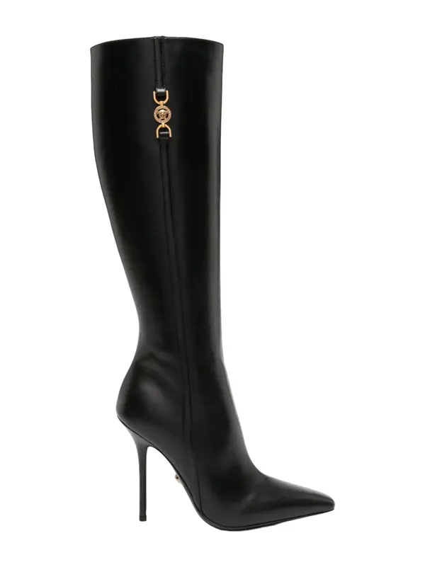 Versace Medusa '95 110mm Leather Boots - Black