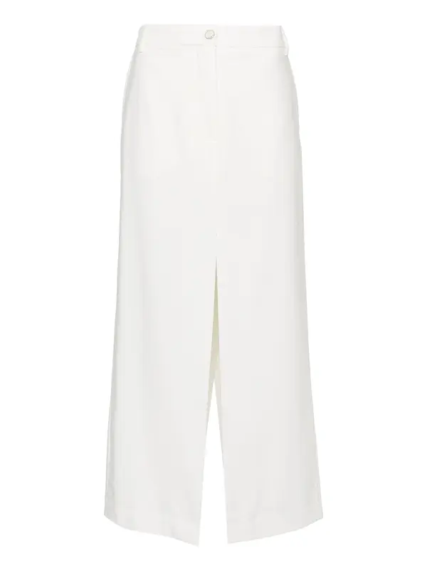 Remain Birger Christensen Front-slit Pencil Maxi Skirt - White