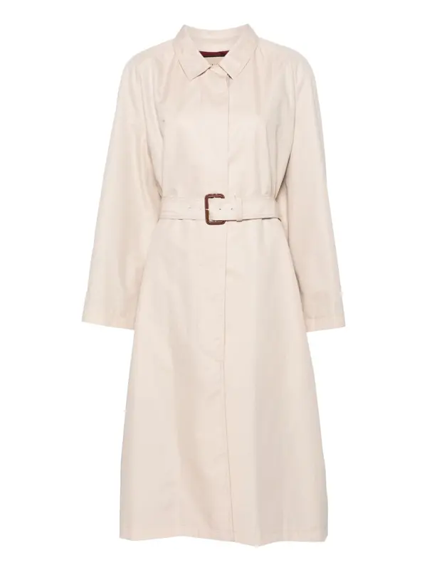 Gucci Belted Gabardine Trench Coat - Neutrals