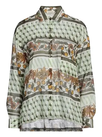 SIYU Floral-print Woven Shirt - Green