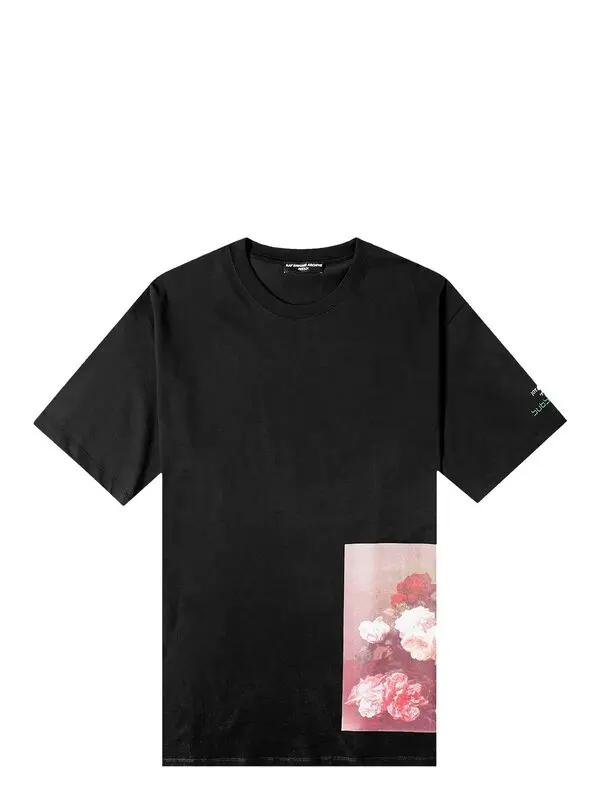 Raf Simons Redux Large Short-sleeve T-shirt With Flower Print - Black