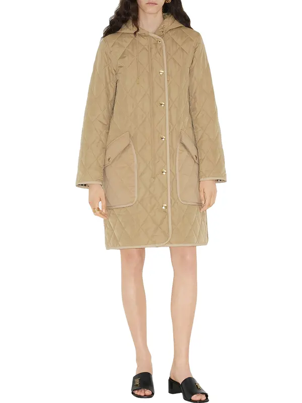 Burberry Roxby Quilted Coat - Archive Beige