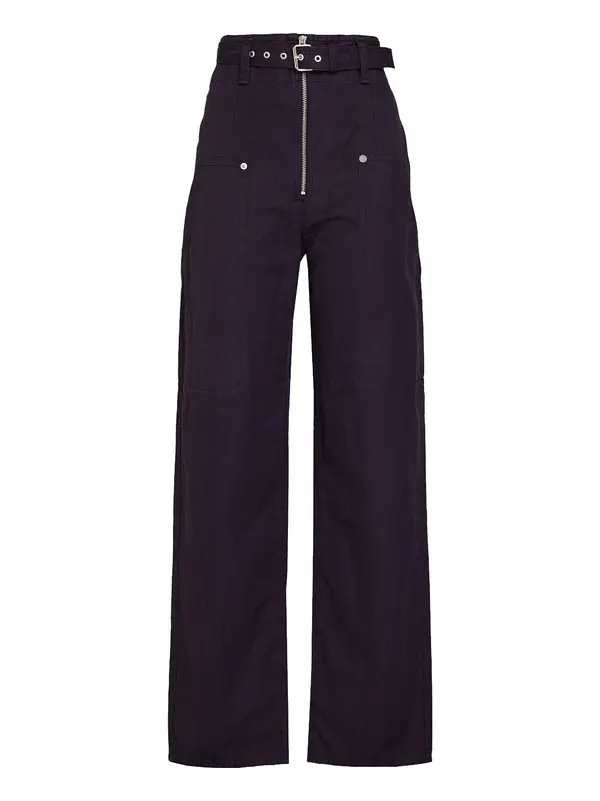 MARANT ETOILE Paggy Straight-leg Pants - Dark Purple