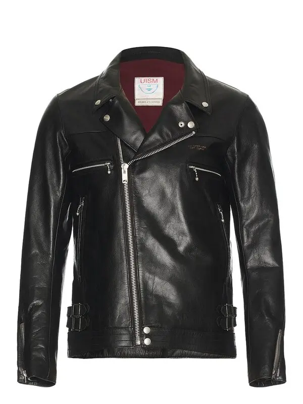 Undercover Leather Rider Jacket - Black