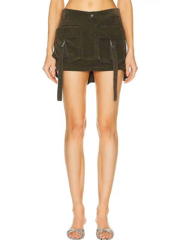 Blumarine Cargo Mini Skirt - Dark Olive
