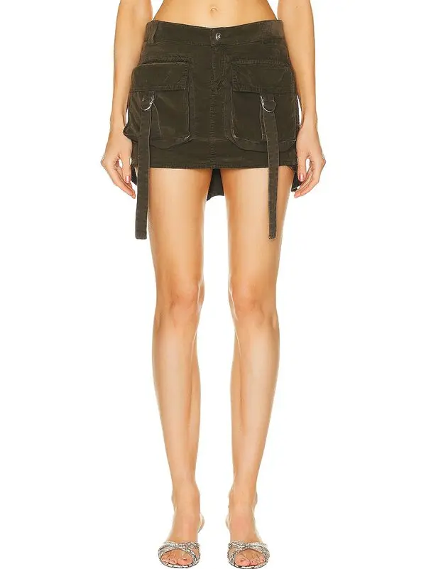 Blumarine Cargo Mini Skirt - Dark Olive