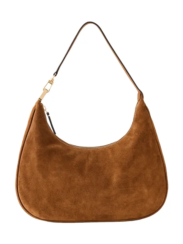 Staud Sylvie Suede Shoulder Bag - Tan