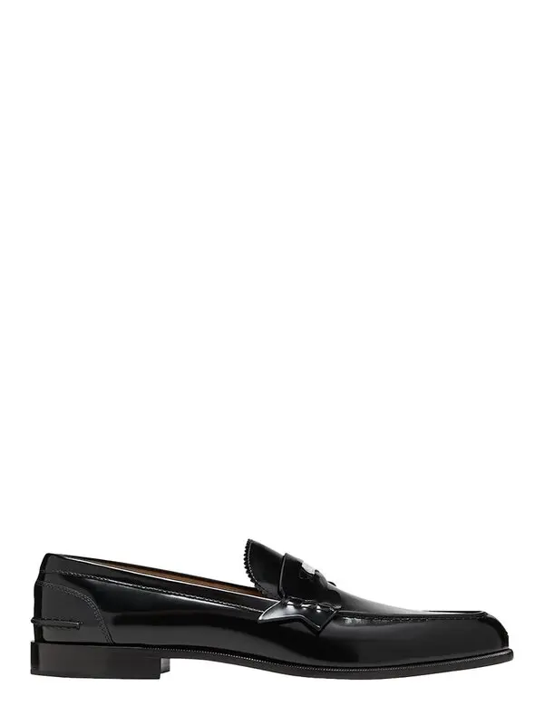 CHRISTIAN LOUBOUTIN Patent Leather Loafers - Black