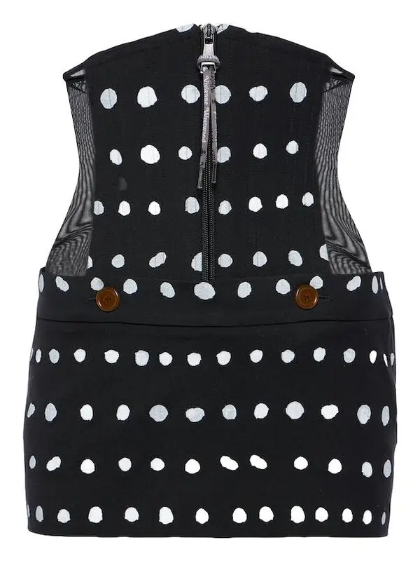 VIVIENNE WESTWOOD Polka-dot Virgin Wool Miniskirt - Multicoloured