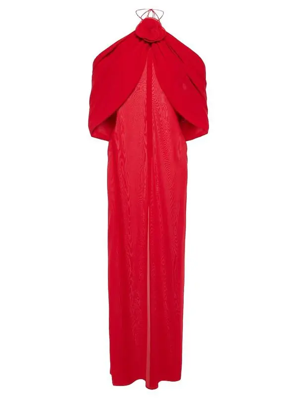 Magda Butrym Floral-appliqué Gown - Red