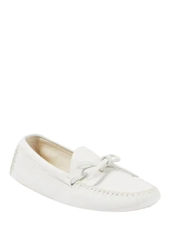 THE ROW Lucca Leather Moccasins - White