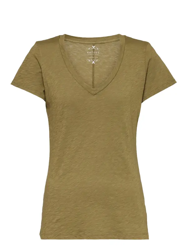 Velvet By Graham & Spencer Lilith Cotton T-shirt - Green