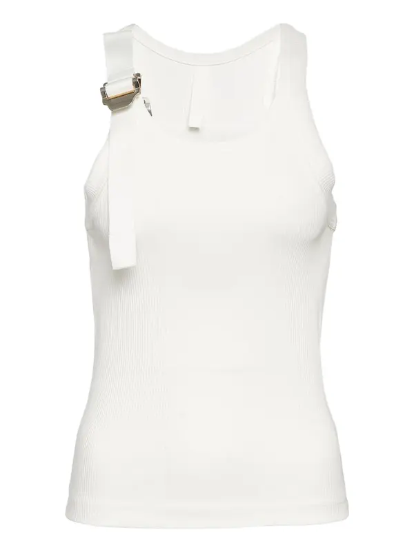 DION LEE Safety Slider Cotton-blend Tank Top - White