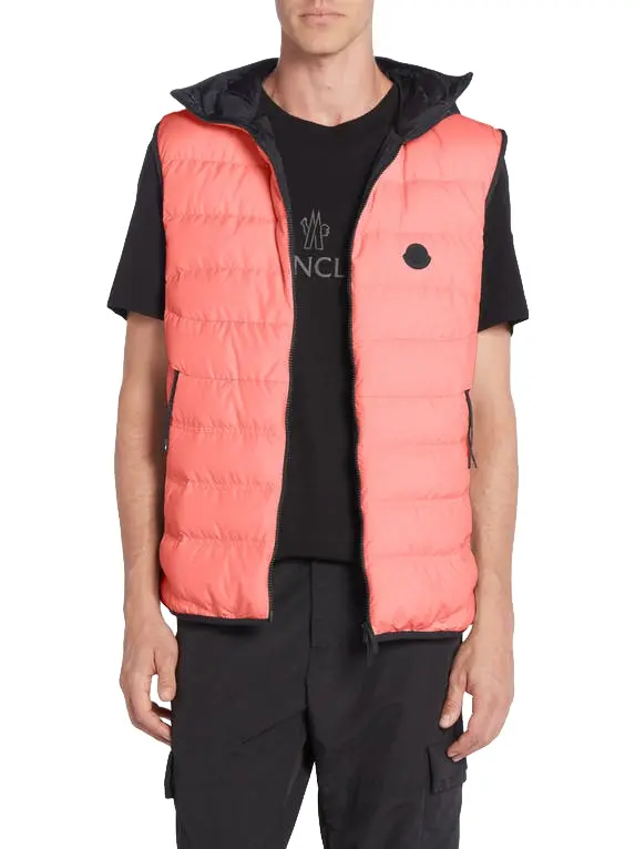 Moncler Nubiera Hooded Down Vest - Desert Rose