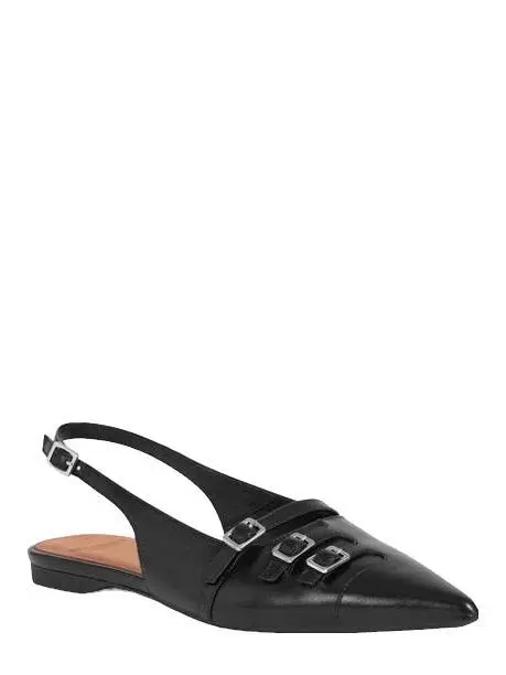 VAGABOND SHOEMAKERS Hermine Pointed-toe Slingback Flats - Black