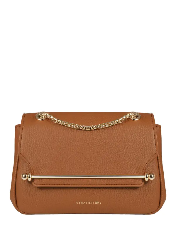 Strathberry Mini Soft Leather East/west Shoulder Bag - Tan