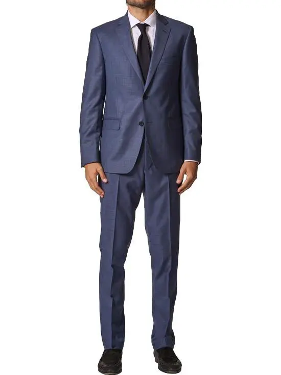 Jb Britches Sartorial Classic Fit Stretch Wool Suit - Blue