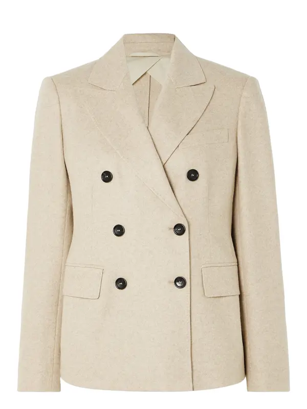 Max Mara Calata Double-breasted Cashmere Blazer - Neutrals