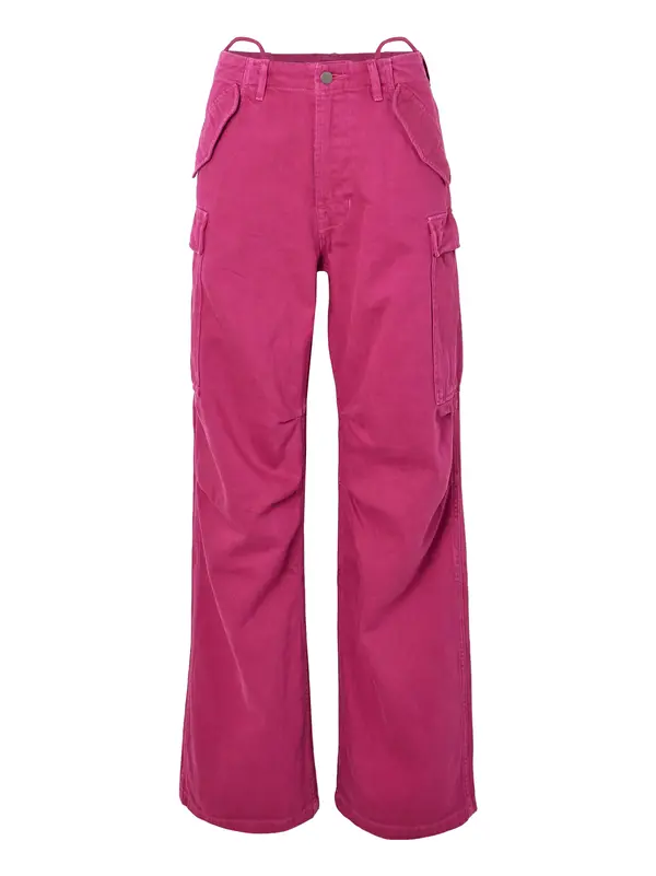 Denimist High-rise Boyfriend Cargo Jeans - Pink