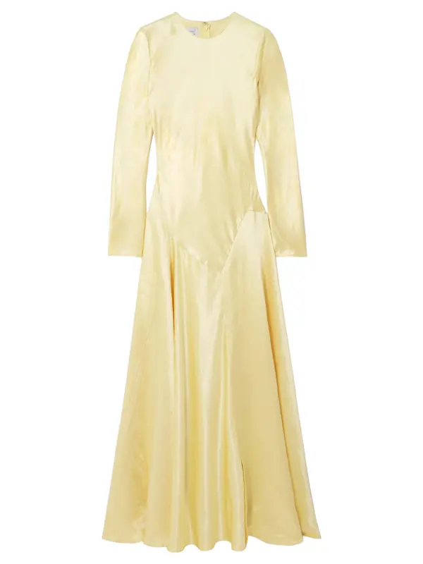 ABADIA - Abadia Yara Hammered-satin Gown