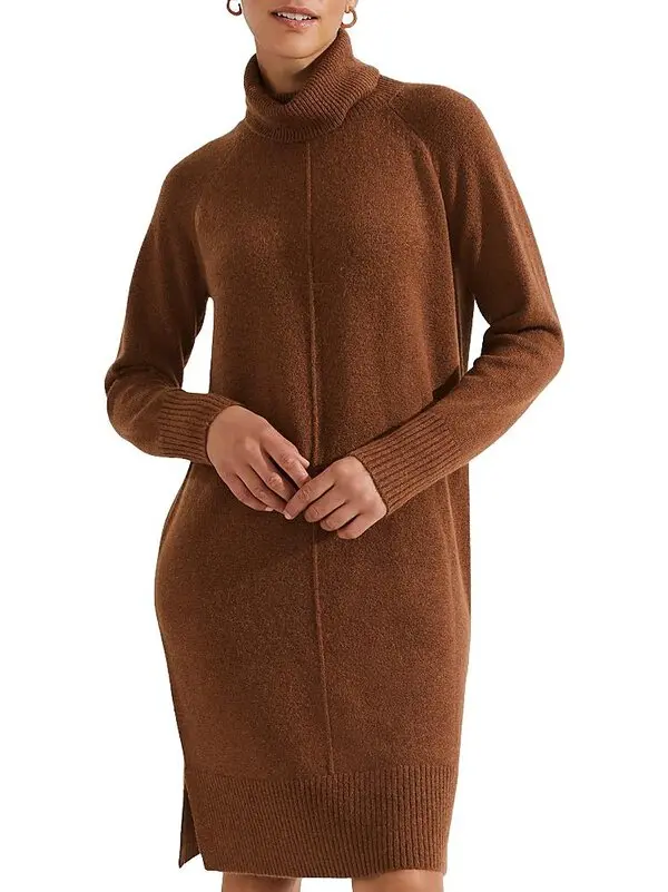 HOBBS LONDON Nessa Knit Sweater Dress - Toffee