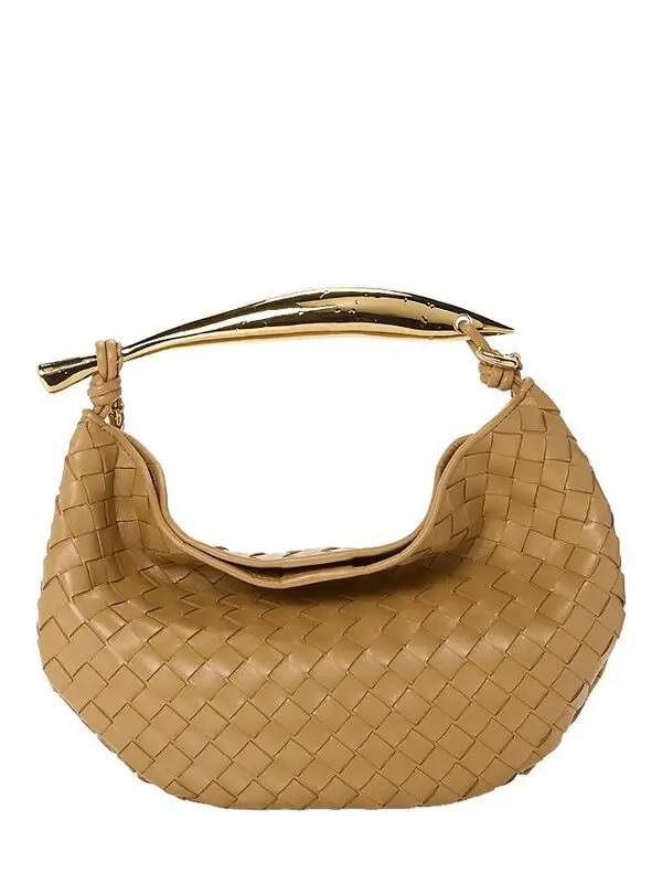 Bottega Veneta Small Sardine Intrecciato Leather Bag - Dark Praline/brass