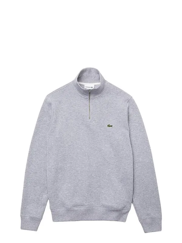 Lacoste Quarter-zip Mock Neck Pullover - Silver