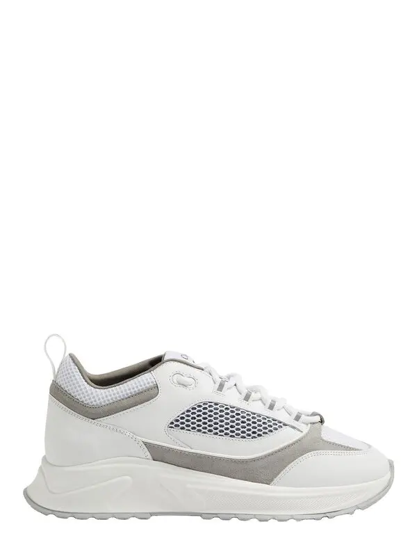CLEENS Essential Runner Evo Panelled Leather Sneakers - White