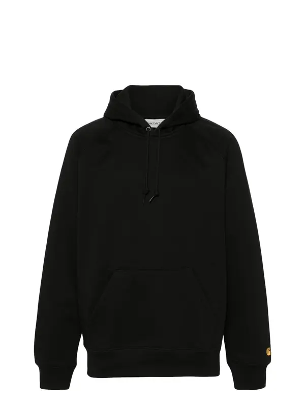 Carhartt Work In Progress Logo-print Cotton-blend Hoodie - Black