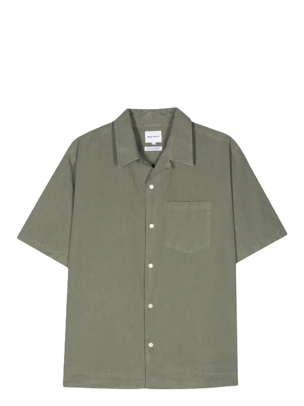 Norse Projects Notch-collar Short-sleeve Shirt - Green