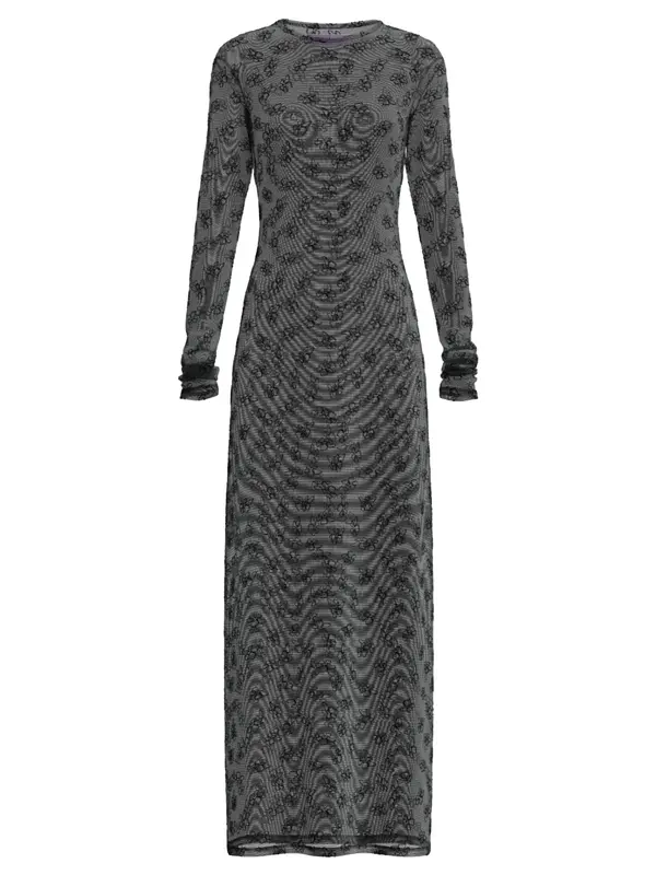 MARGHERITA MACCAPANI Tere Floral-embroidered Dress - Black