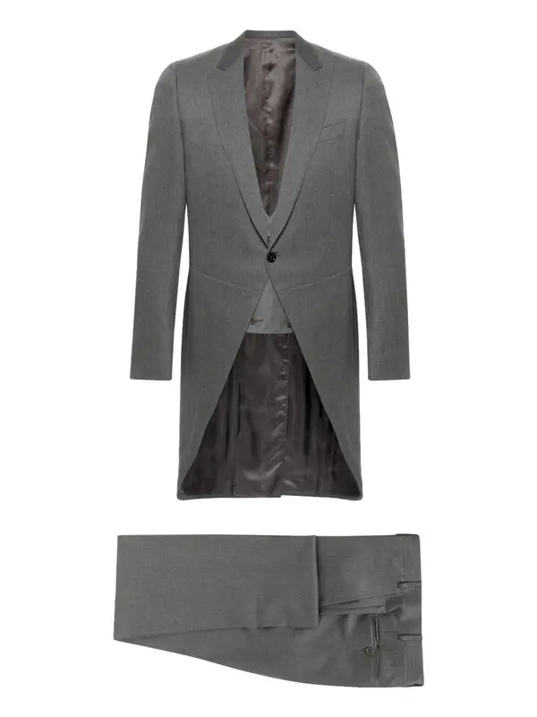 Canali Single-breasted Wool Suit - Grey