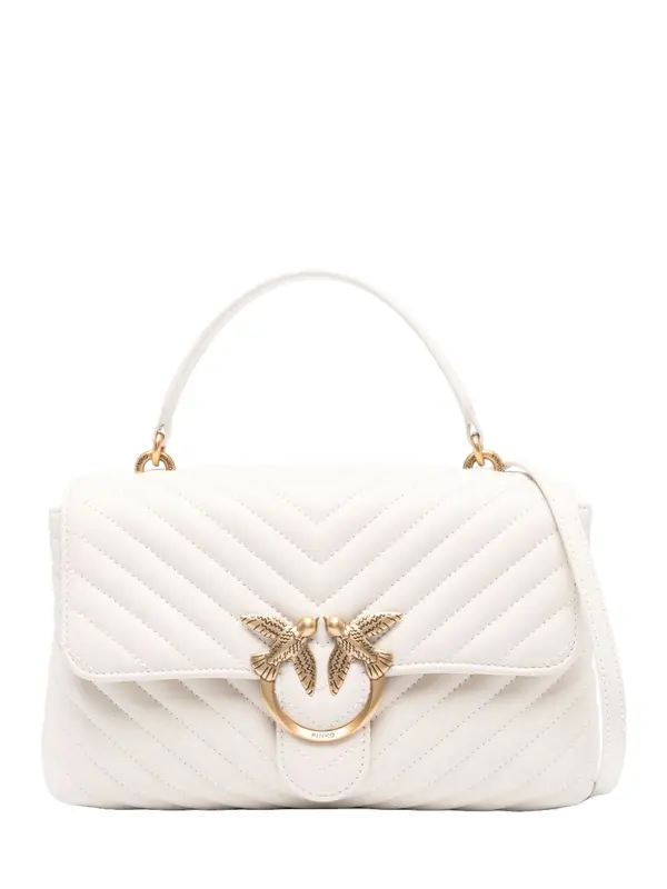 Pinko Love One Quilted Shoulder Bag - Neutrals