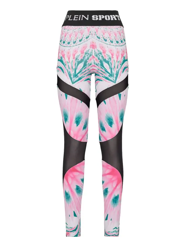 PLEIN SPORT Logo-waistband Jogging Leggings - Pink
