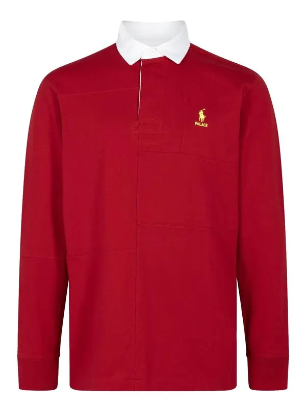 PALACE X Ralph Lauren Pieced Rugby Shirt - Red