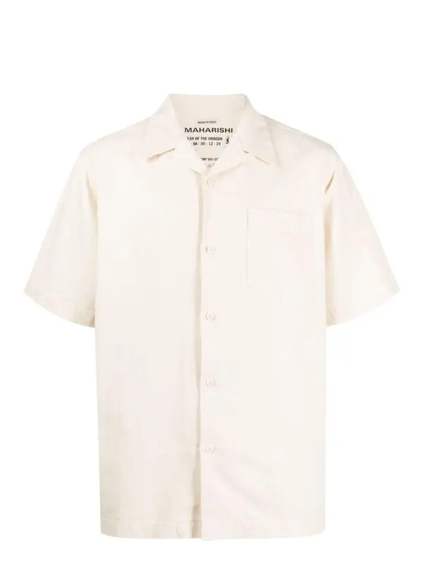 MAHARISHI Short-sleeve Chest-pocket Shirt - Neutrals