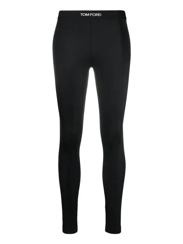 TOM FORD Logo-waistband Leggings - Black