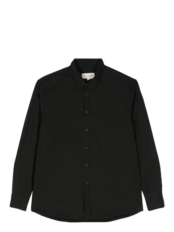 NILI LOTAN Raphael Cotton Shirt - Black
