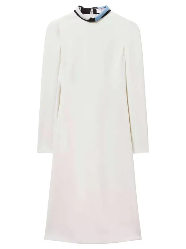 Emilio Pucci Contrast-collar Midi Dress - White