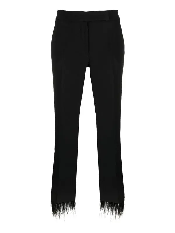 Michael Kors Feather-trim Trousers - Black