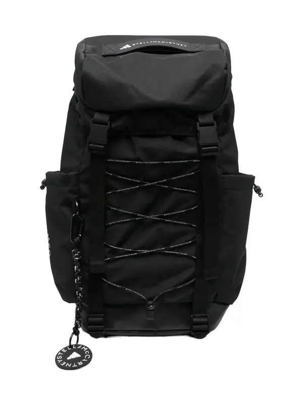 Adidas By Stella Mccartney Logo-print Backpack - Black