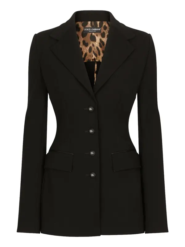 Dolce & Gabbana Fitted Waistline Blazer - Black