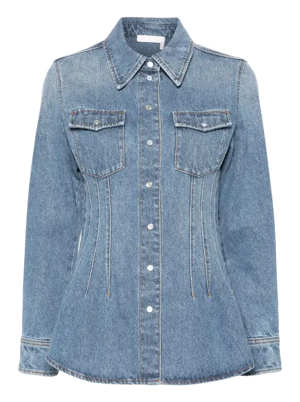 Chloé Corset-style Denim Shirt - Blue