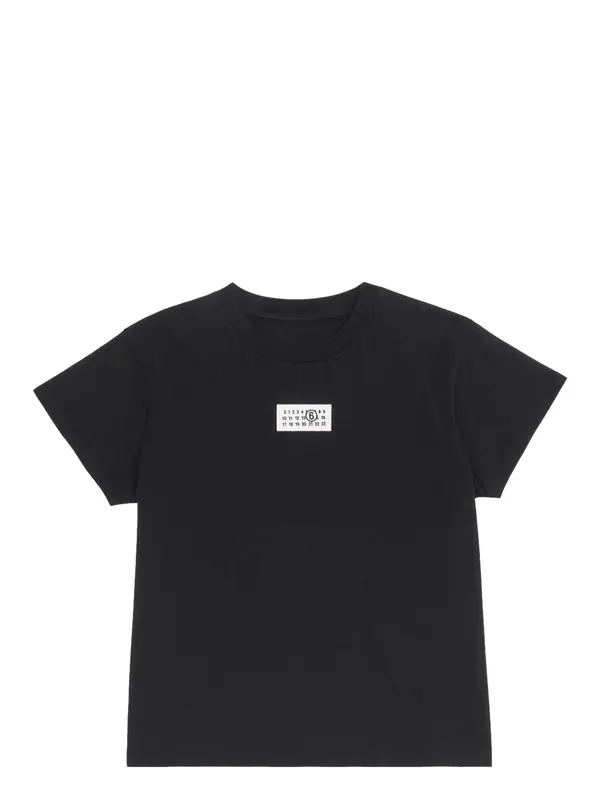 MAISON MARGIELA Numbers-motif Cotton T-shirt - Black
