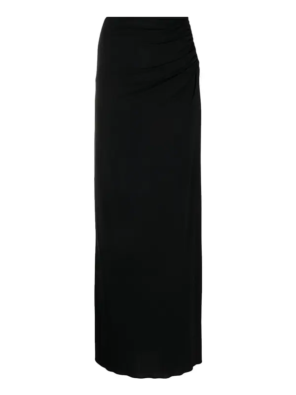 Magda Butrym Plunge-detail Maxi Skirt - Black