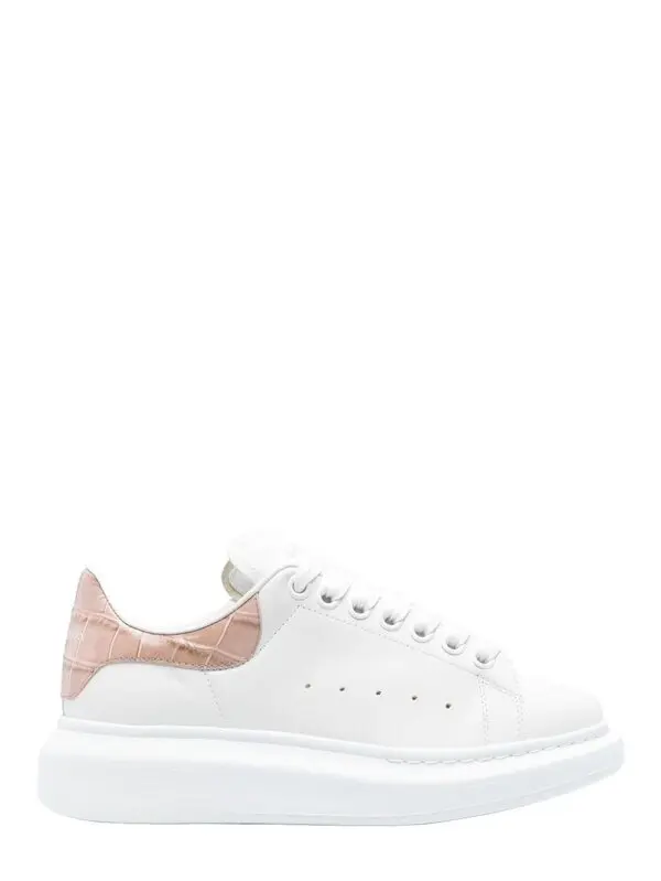 Alexander McQueen Oversized Crocodile-embossed Sneakers - White