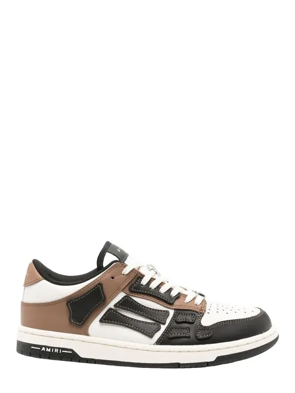 Amiri Skel Leather Sneakers - Black