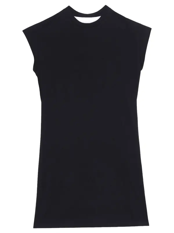 MAISON MARGIELA Layered Cotton Midi Dress - Black