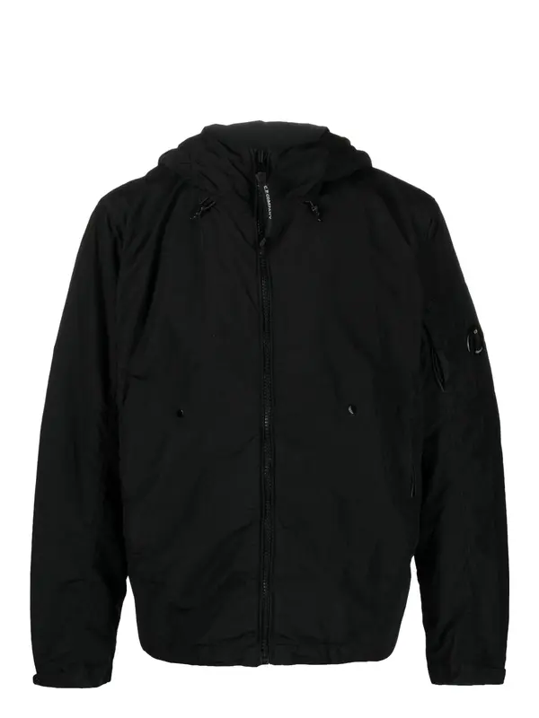 C.P. COMPANY Flatt Nylon Hooded Jacket - Black