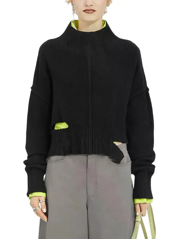 MAISON MARGIELA High-neck Jumper - Black